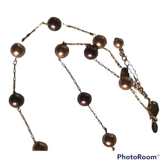 Rmn | Jewelry | Rmn Delicate Pearl And Gold Chain Necklace 8 Inches ...